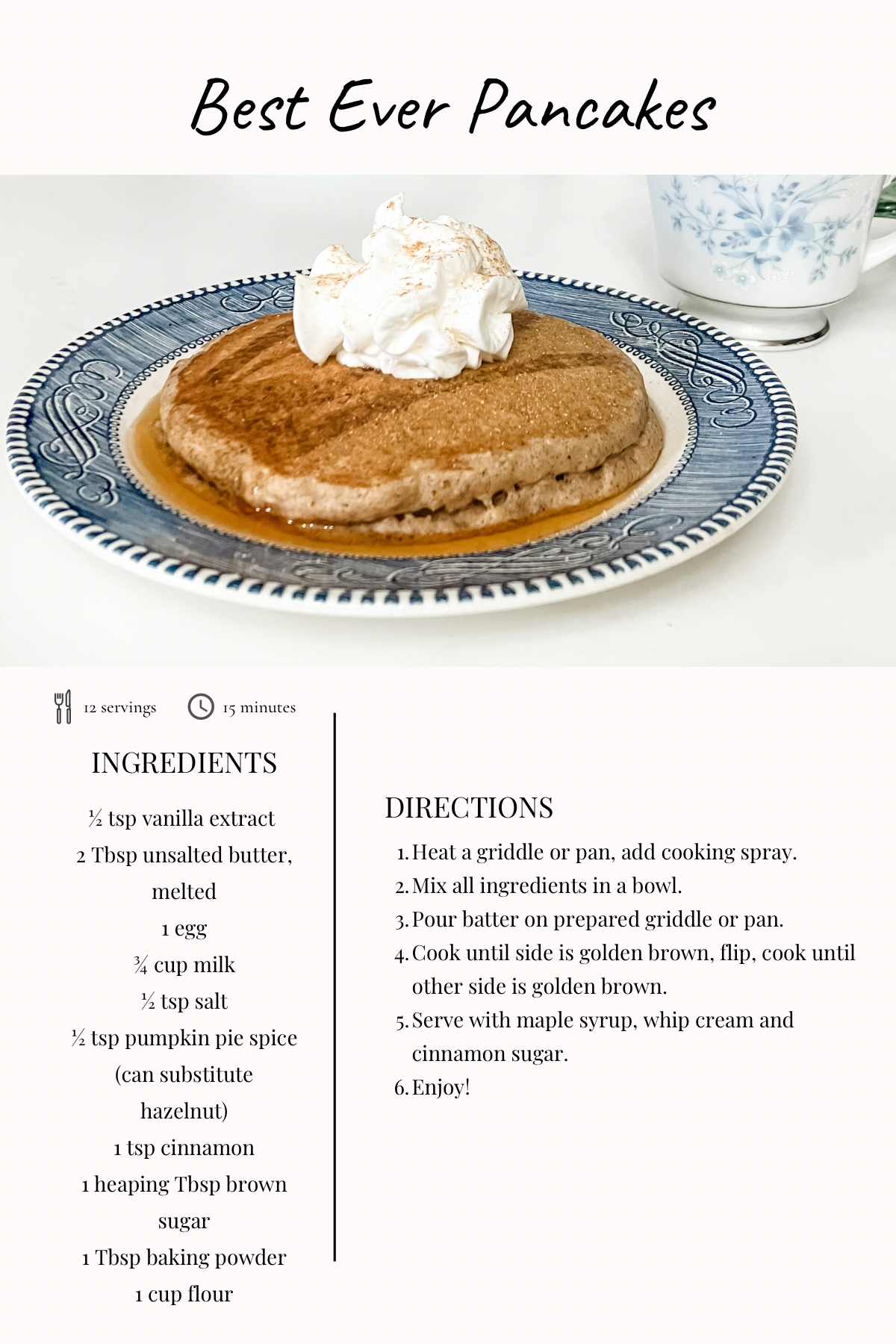Best Ever Pancakes – Modest Petite Daily
